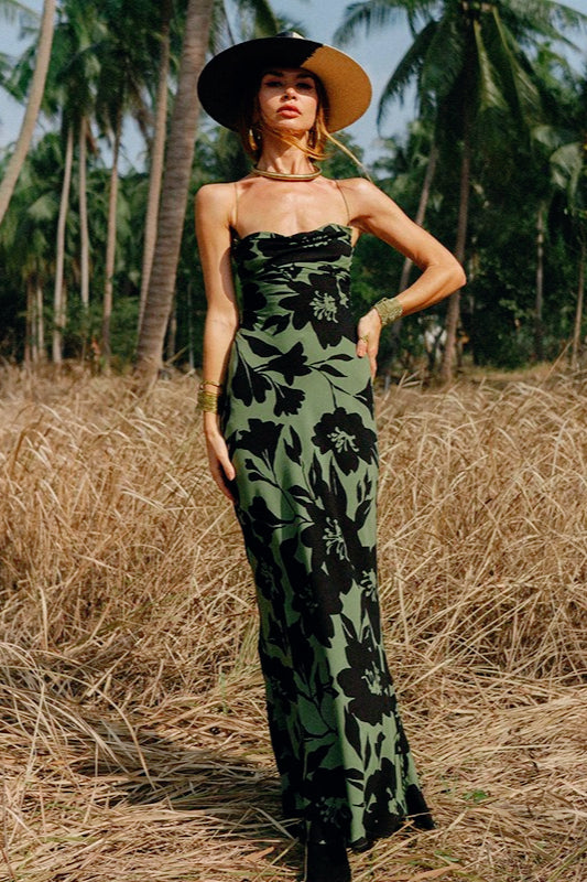 Sexy Floral Backless Slip Dress – DressBetty