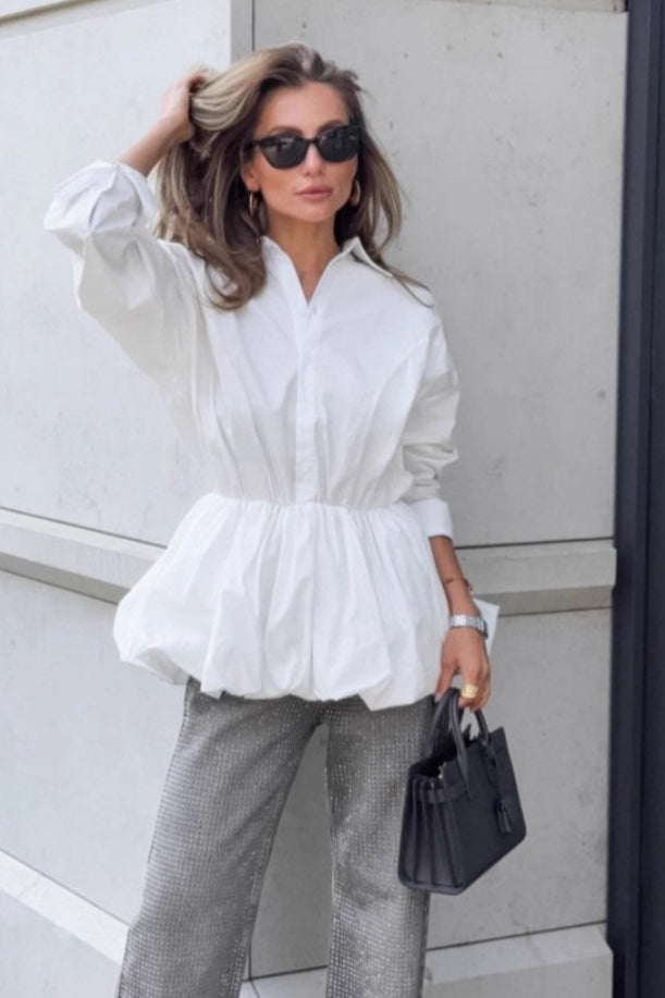 Waist Define Peplum Blouse – DressBetty