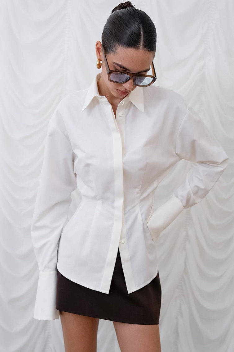 Minimalist Waist Define Blouse – DressBetty